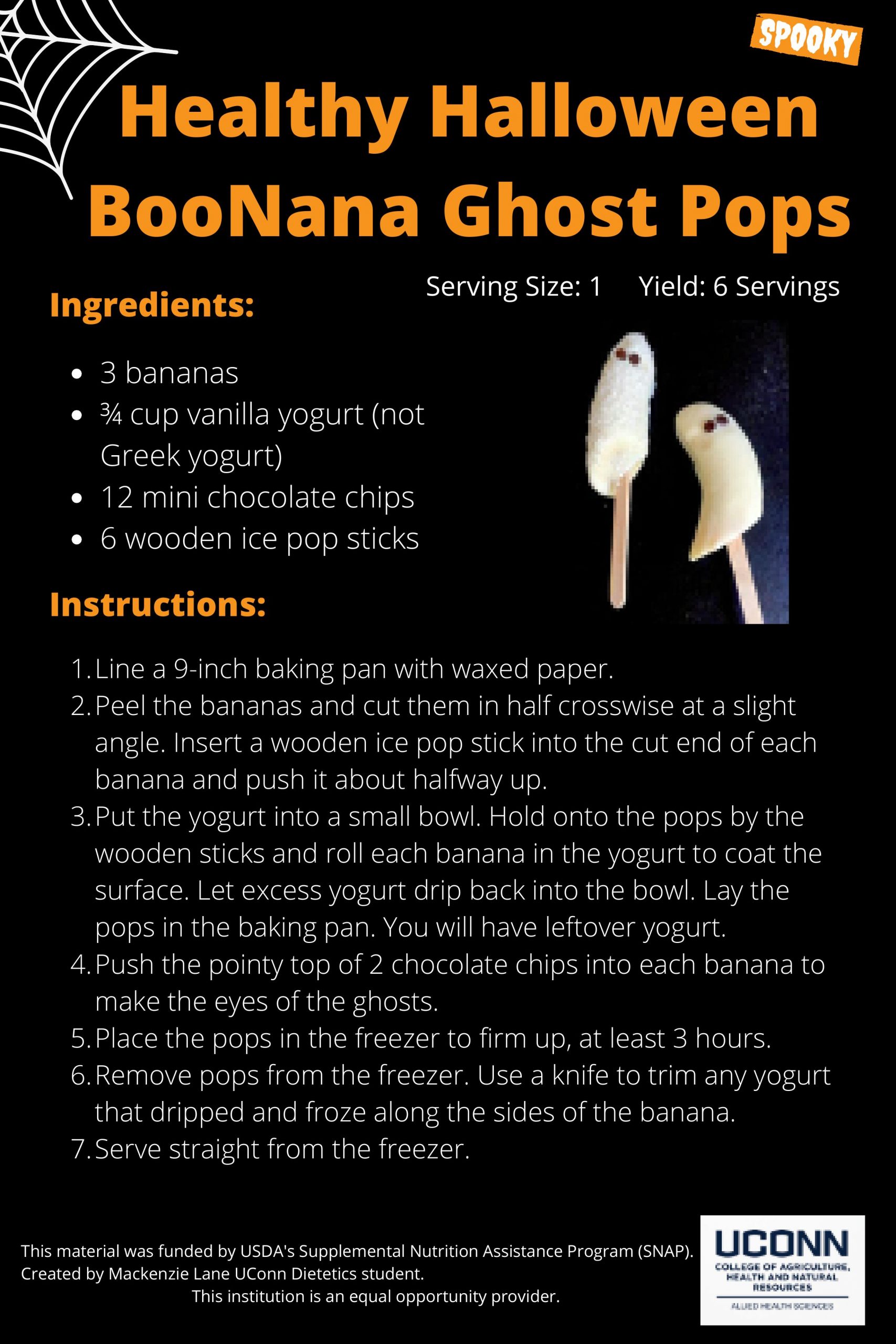 Healthy Halloween BooNana Ghost Pops | Healthy Family Connecticut